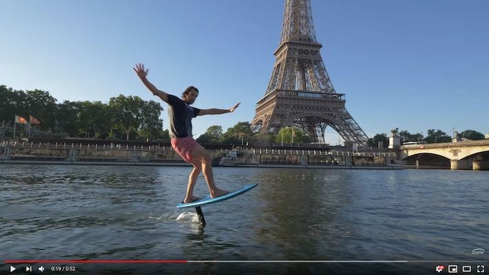 Surf Foiling Paris: Ludovic Dulou Flies Over the City of Lights with ...